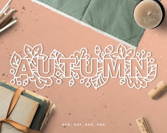 Cut File Fall Leaves Set dxf Svg Png Eps for Silhouette | Etsy