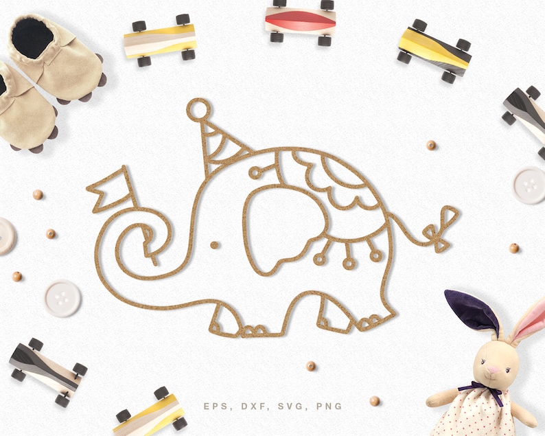 Baby Elephant Svg File dxf Png Eps Cut File for Silhouette & - Etsy