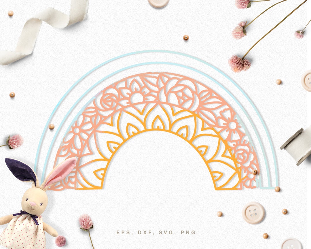 Cut File Rainbow (svg Dxf Png Eps) for Silhouette & Cricut, Digital ...