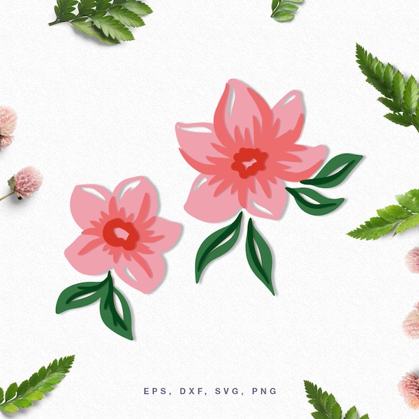 Layered Flower Svg - Etsy