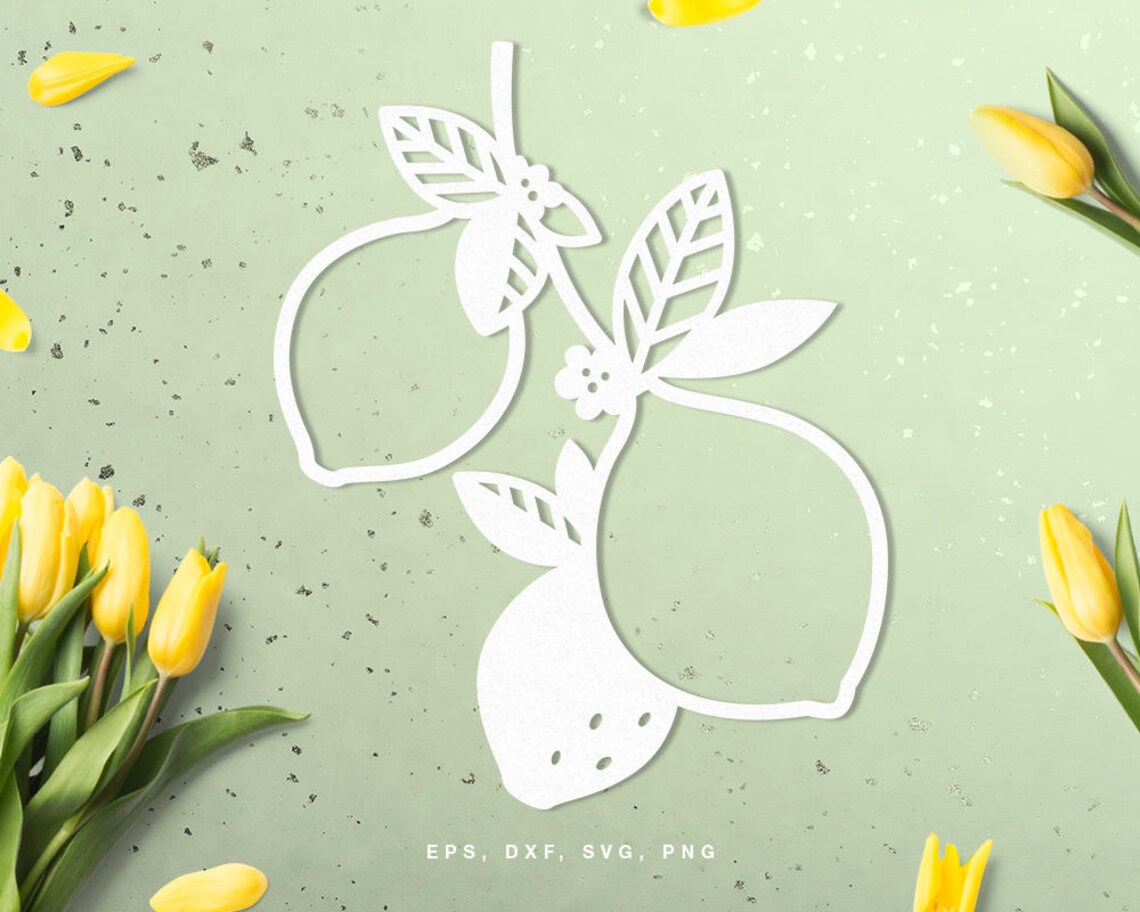 Lemons Cut File svg Dxf Png Eps for Use With Silhouette | Etsy