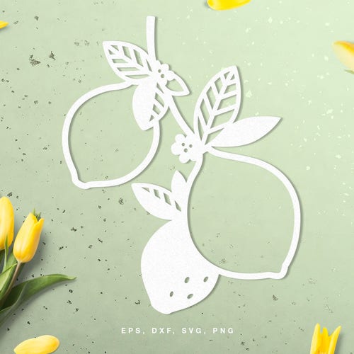 Lemons Cut File svg Dxf Png Eps for Use With Silhouette - Etsy