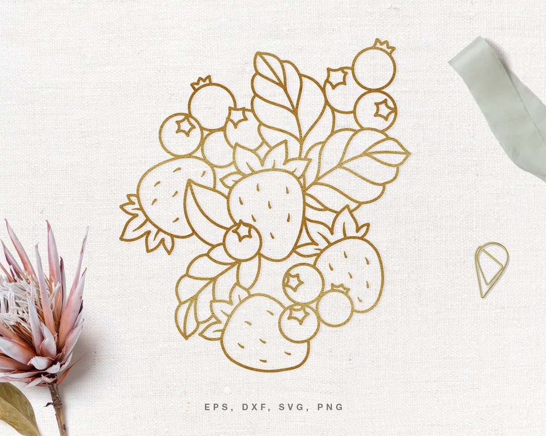Berries SVG Cut File for Cricut, Silhouette in Svg, Dxf, Png, Eps ...