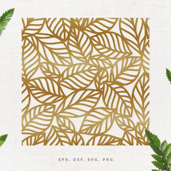 Leaf wallpaper stencil svg - Etsy Österreich