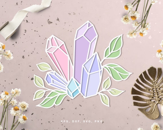 Floral Crystal Cluster SVG File Cut File for Cricut & - Etsy