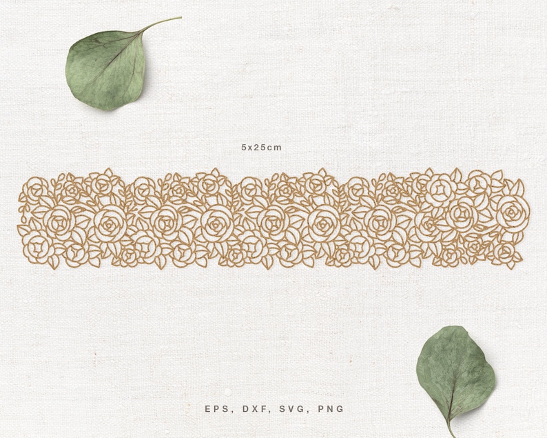 Floral Border SVG Cut File for Cricut & Silhouette Svg Dxf - Etsy