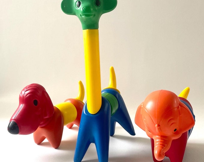 Vintage Tuppertoy Zoo Animals - Tupperware Toy Animals - Etsy