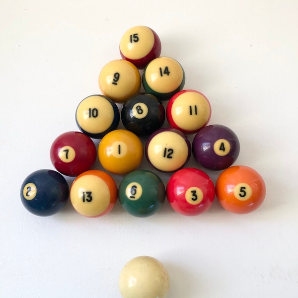 Vintage Pool Balls - Etsy