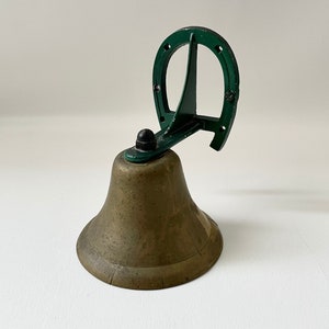 Vintage Brass Horseshoe Dinner Bell - Etsy