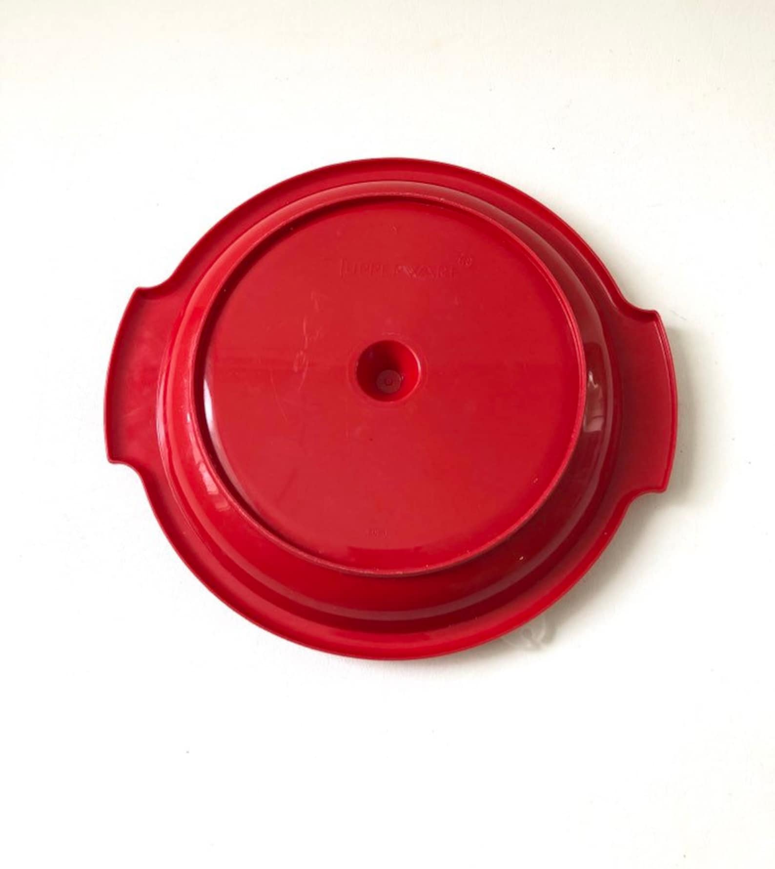 Vintage Red Tupperware Round Divided Serving Dish - Etsy