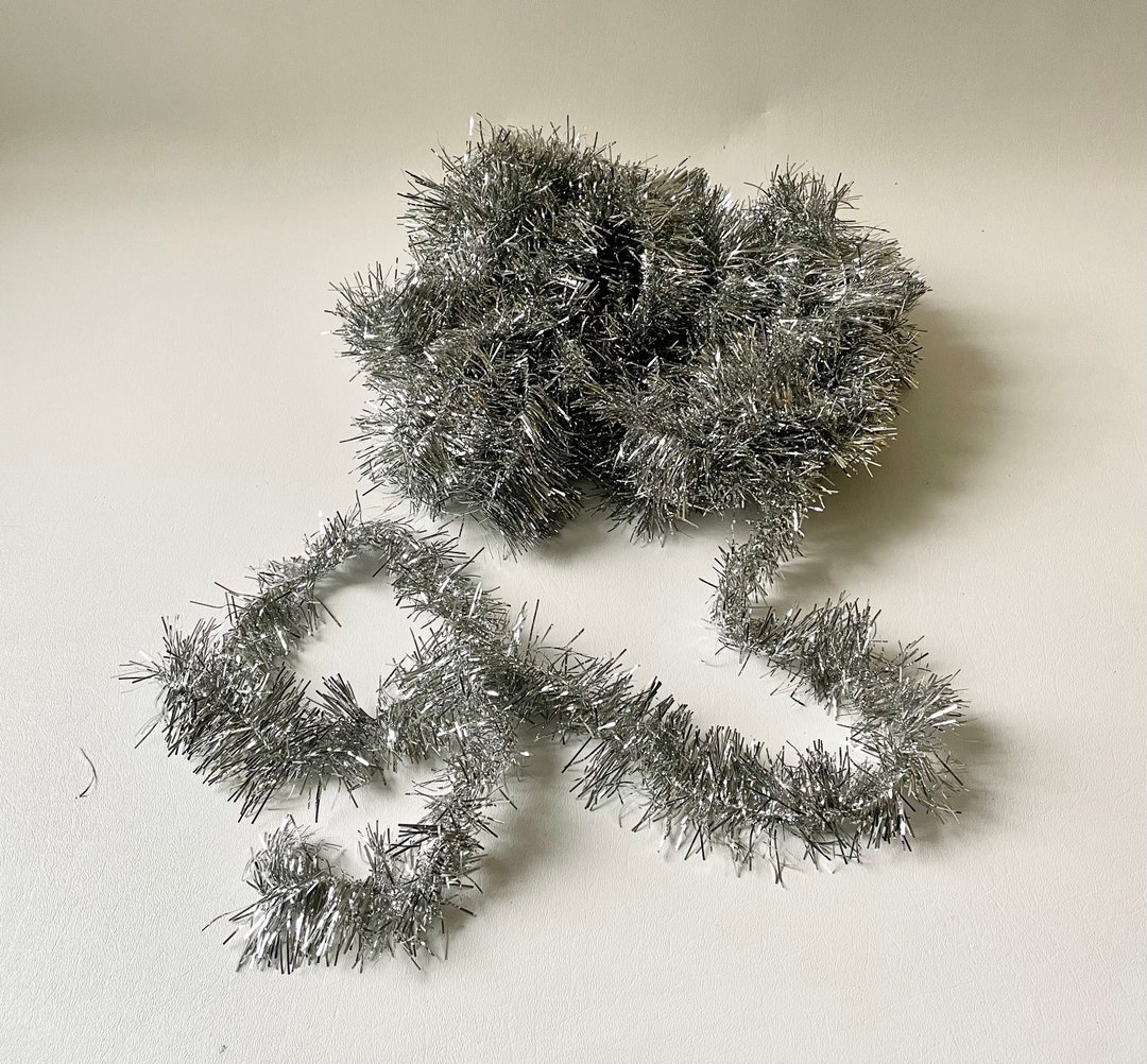 Vintage Silver Tinsel Garland - Etsy