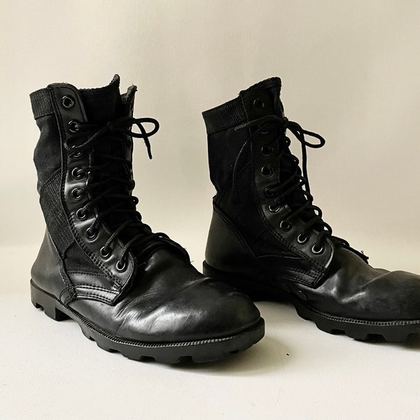 Leather Combat Boots - Etsy