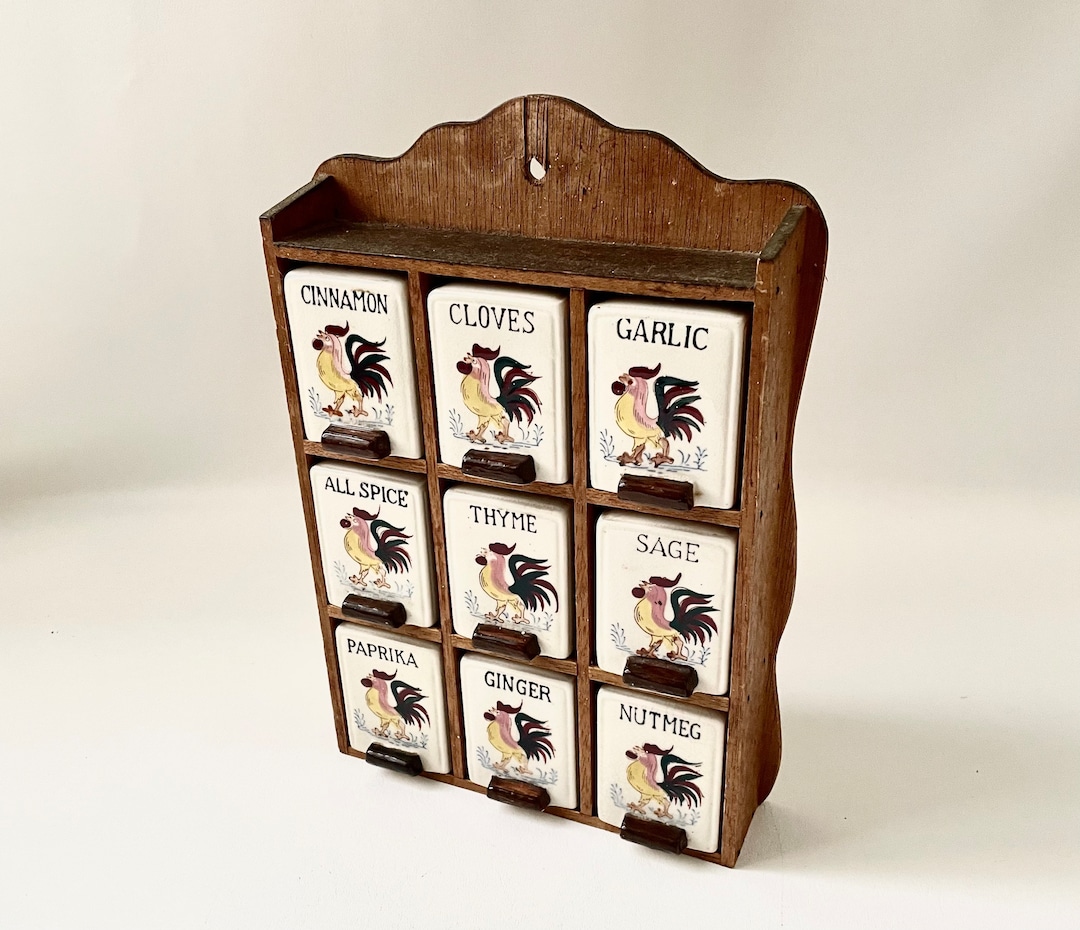 Vintage Ceramic Spice Rack - Etsy