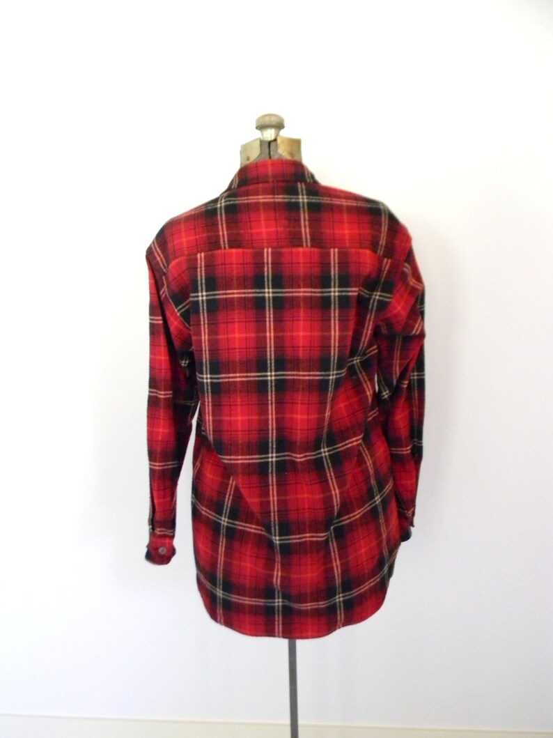 Mens Red Plaid Flannel Shirt / Size Medium - Etsy