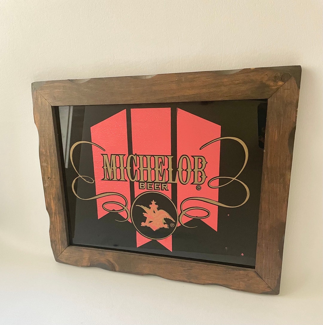 Vintage Michelob Beer Sign/mirror/man Cave Art - Etsy