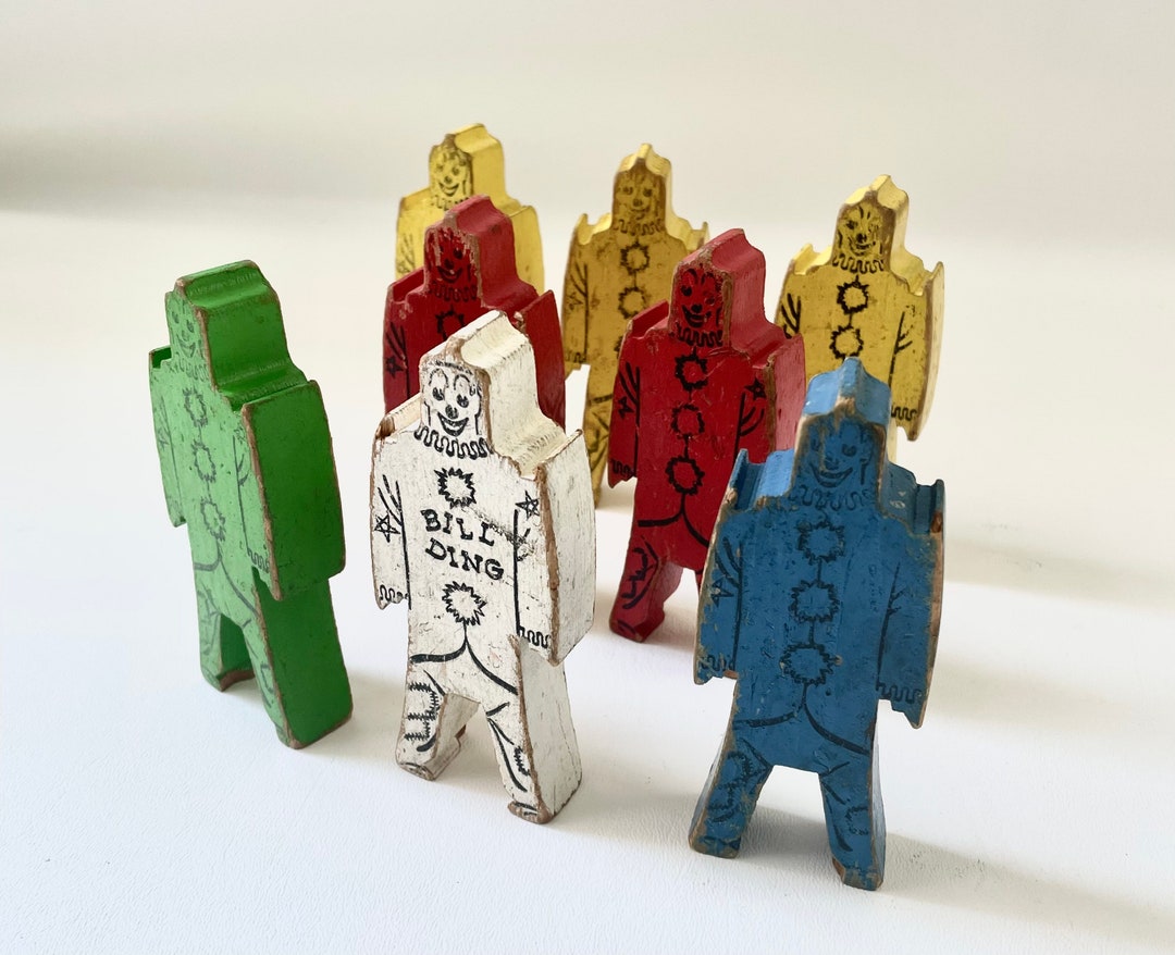 Vintage Colorful Set of Bill Ding Wooden Blocks - Etsy