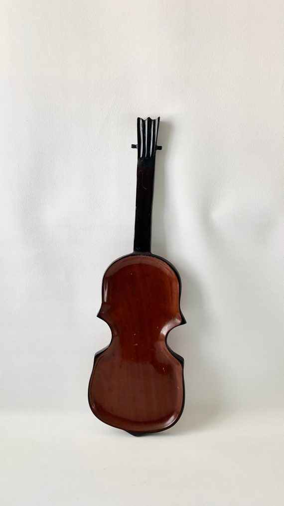 Vintage Wooden Violin Tray Platter Etsy