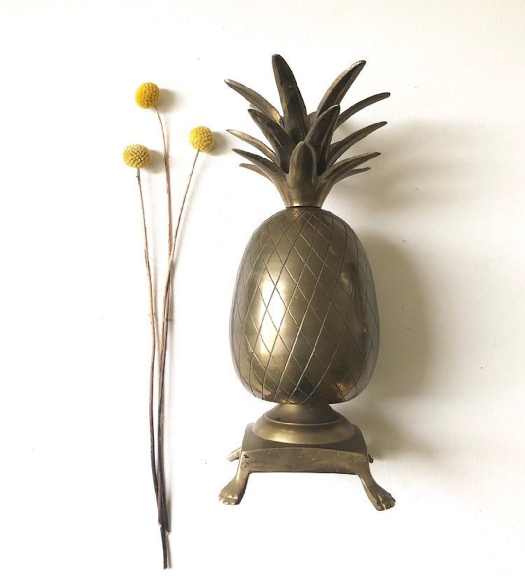 Retro Brass Pineapple Candlestick Holder - Etsy