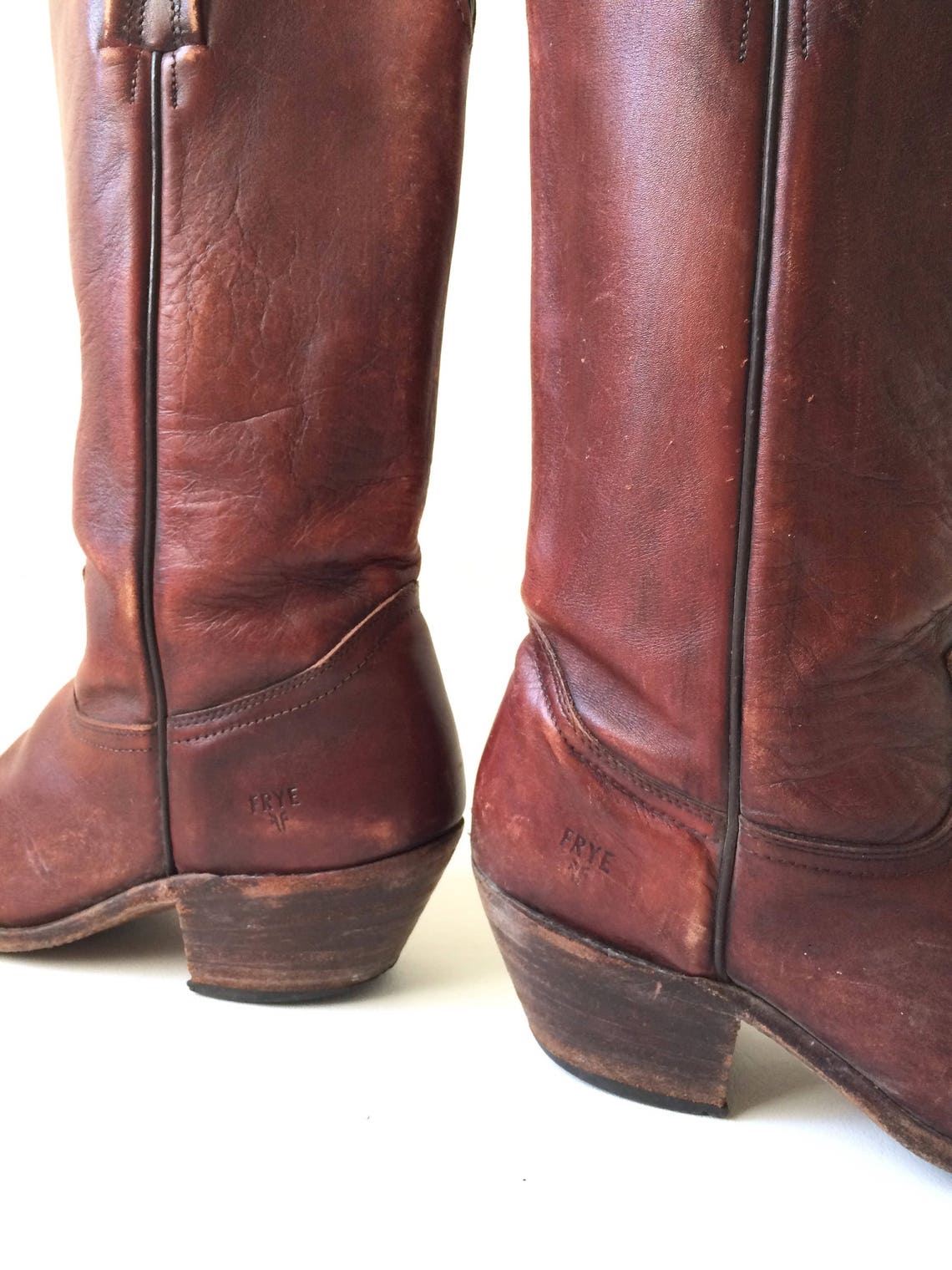 Mens FRYE Brown Leather Cowboy Boots / Size 9.5 - Etsy