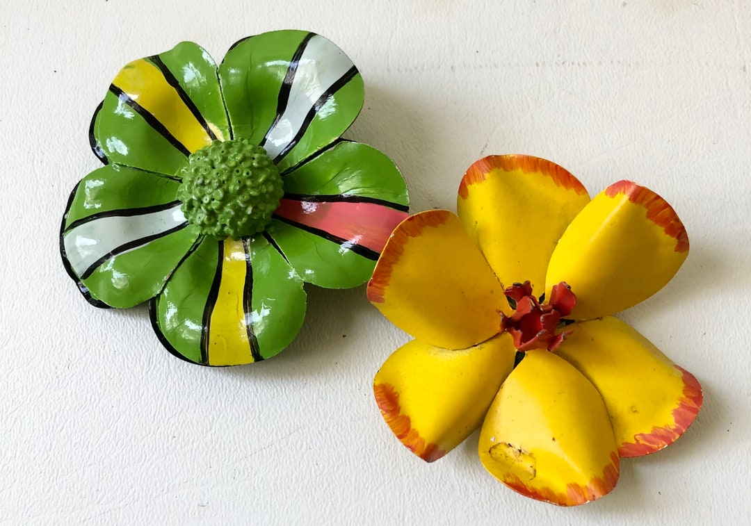 YOU PICK- Vintage Colorful Flower Pin/ Flower Brooch - Etsy
