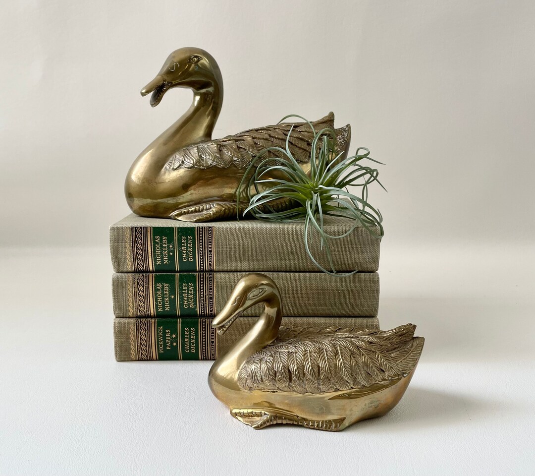 Antique Brass Set of Ducks - Etsy
