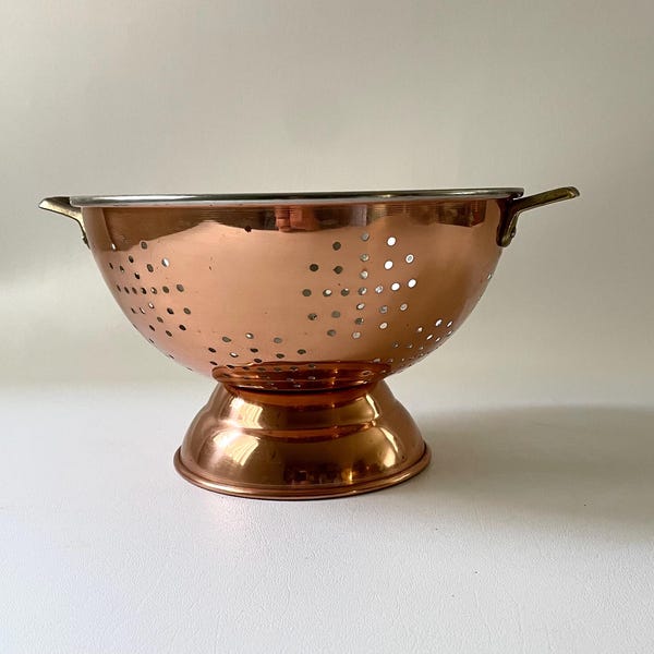 Copper Colander - Etsy