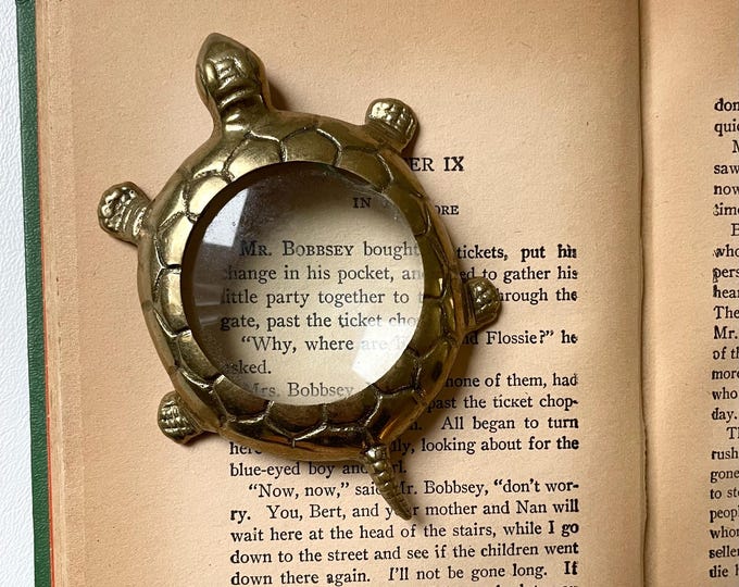 Vintage Brass Turtle Magnifying Glass - Etsy