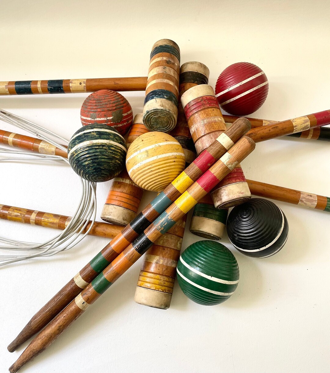 Vintage Croquet Set With Stand - Etsy