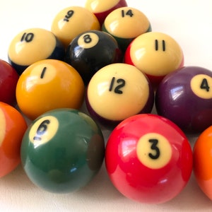 Vintage Bakelite Pool Balls / Complete Set - Etsy