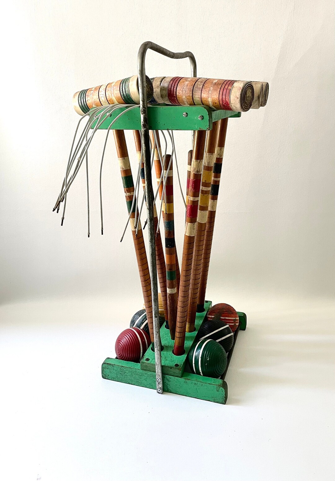 Vintage Croquet Set With Stand - Etsy