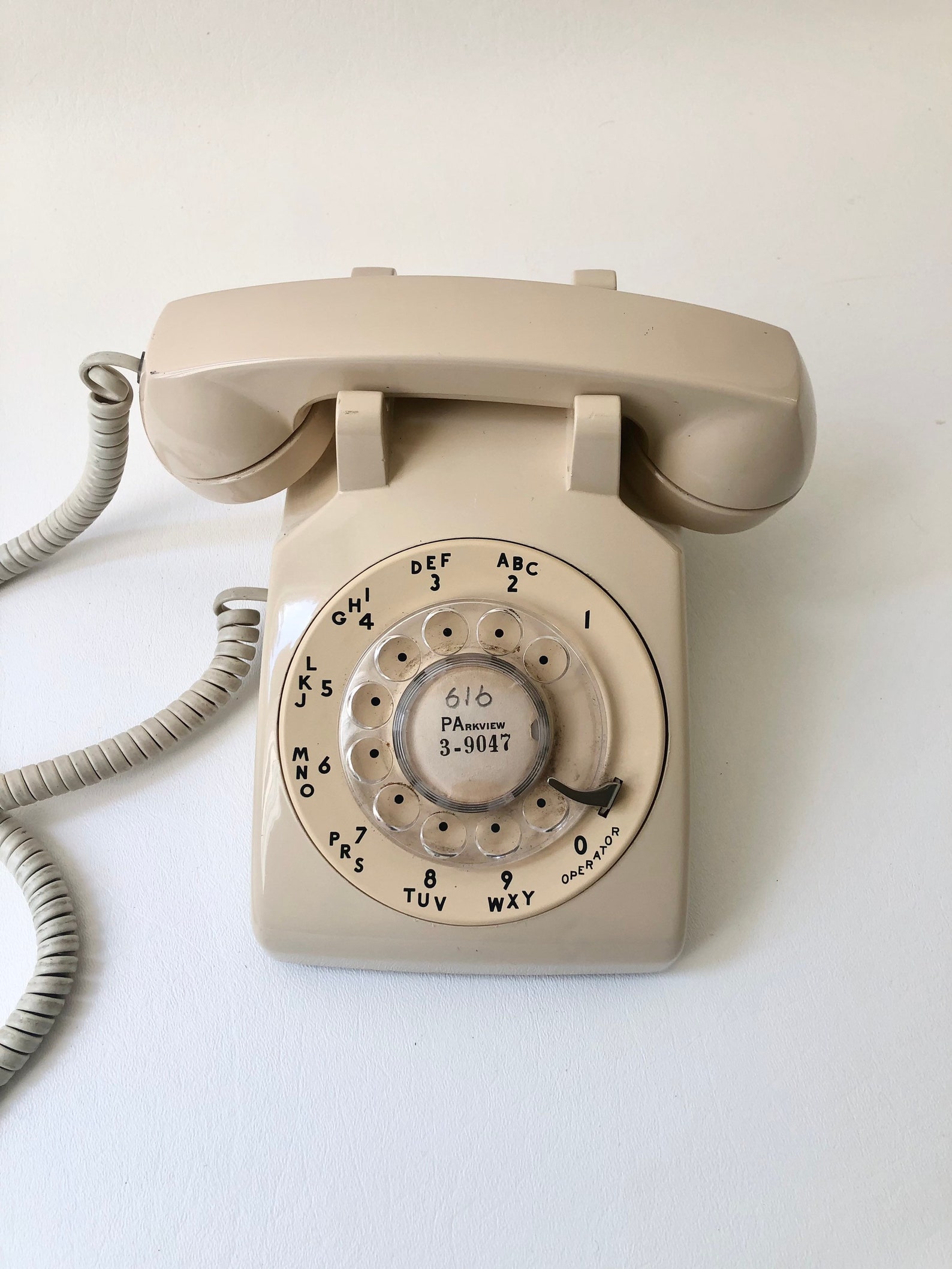 Vintage Cream Rotary Dial Telephone | Etsy
