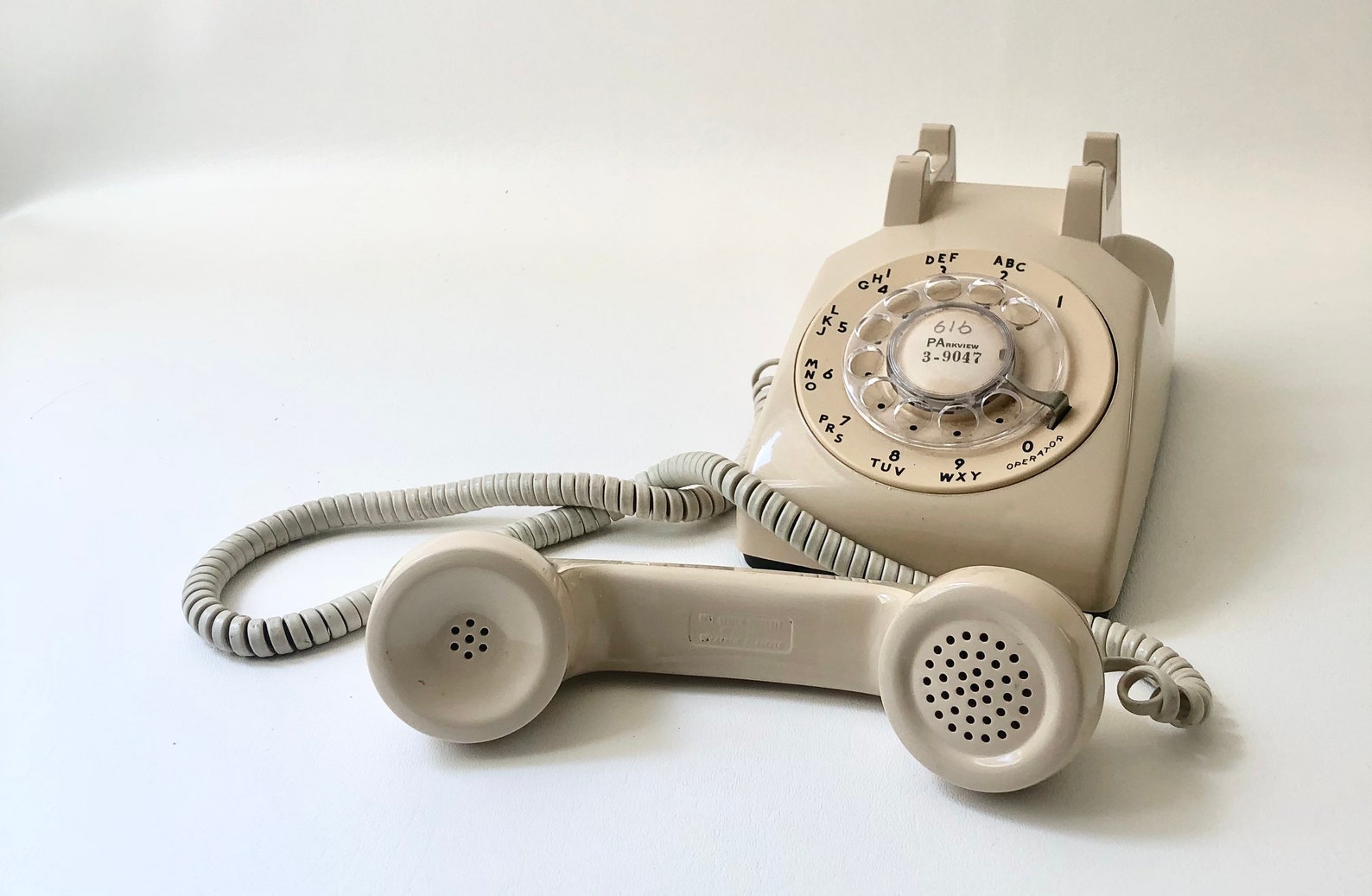 Vintage Cream Rotary Dial Telephone | Etsy