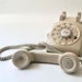 Vintage Cream Rotary Dial Telephone - Etsy