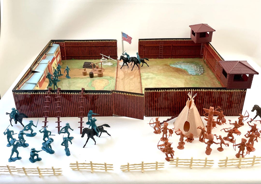 Vintage Louis Marx Fort Apache Play Set - Etsy