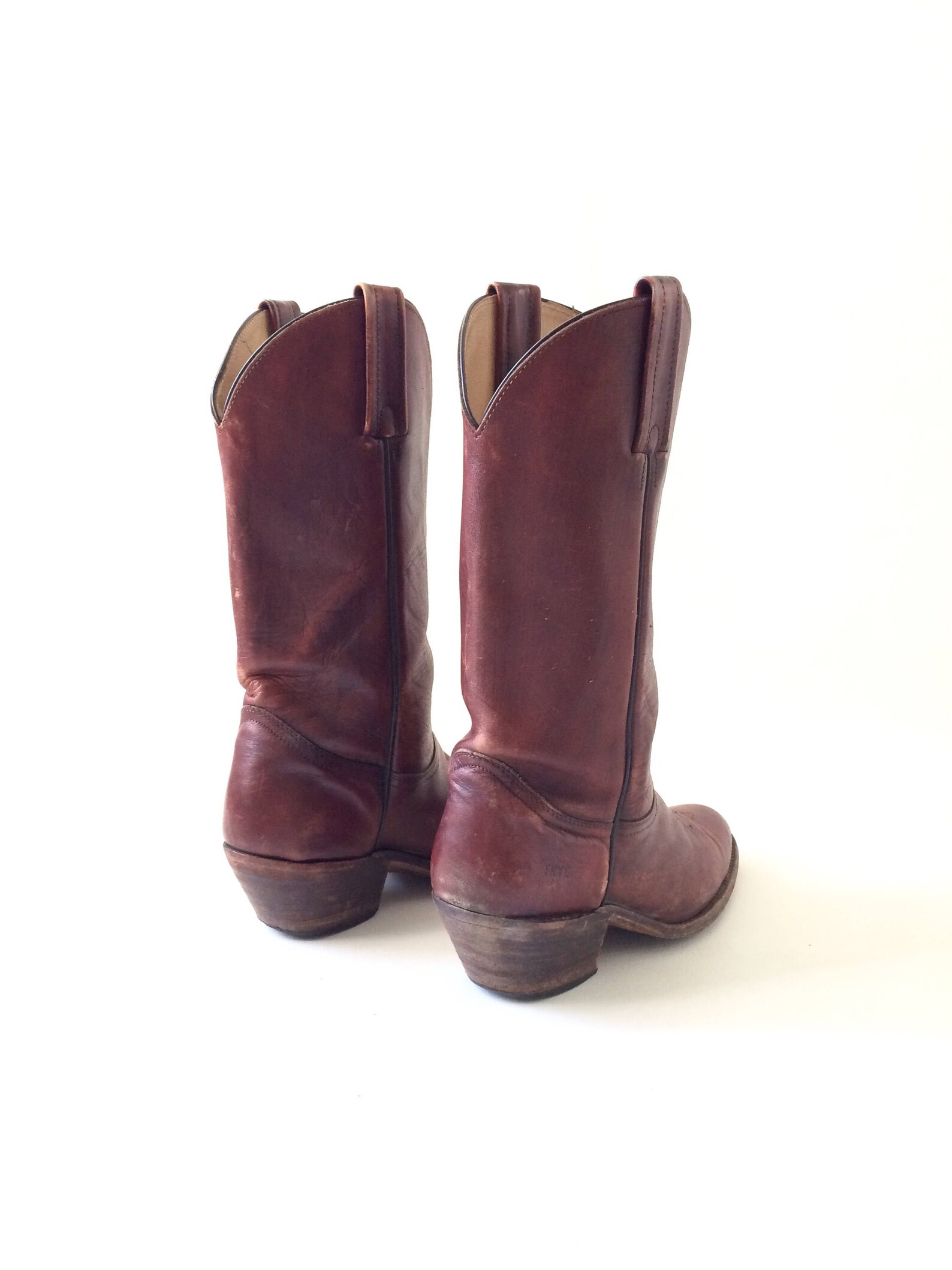 Mens FRYE Brown Leather Cowboy Boots / Size 9.5 - Etsy