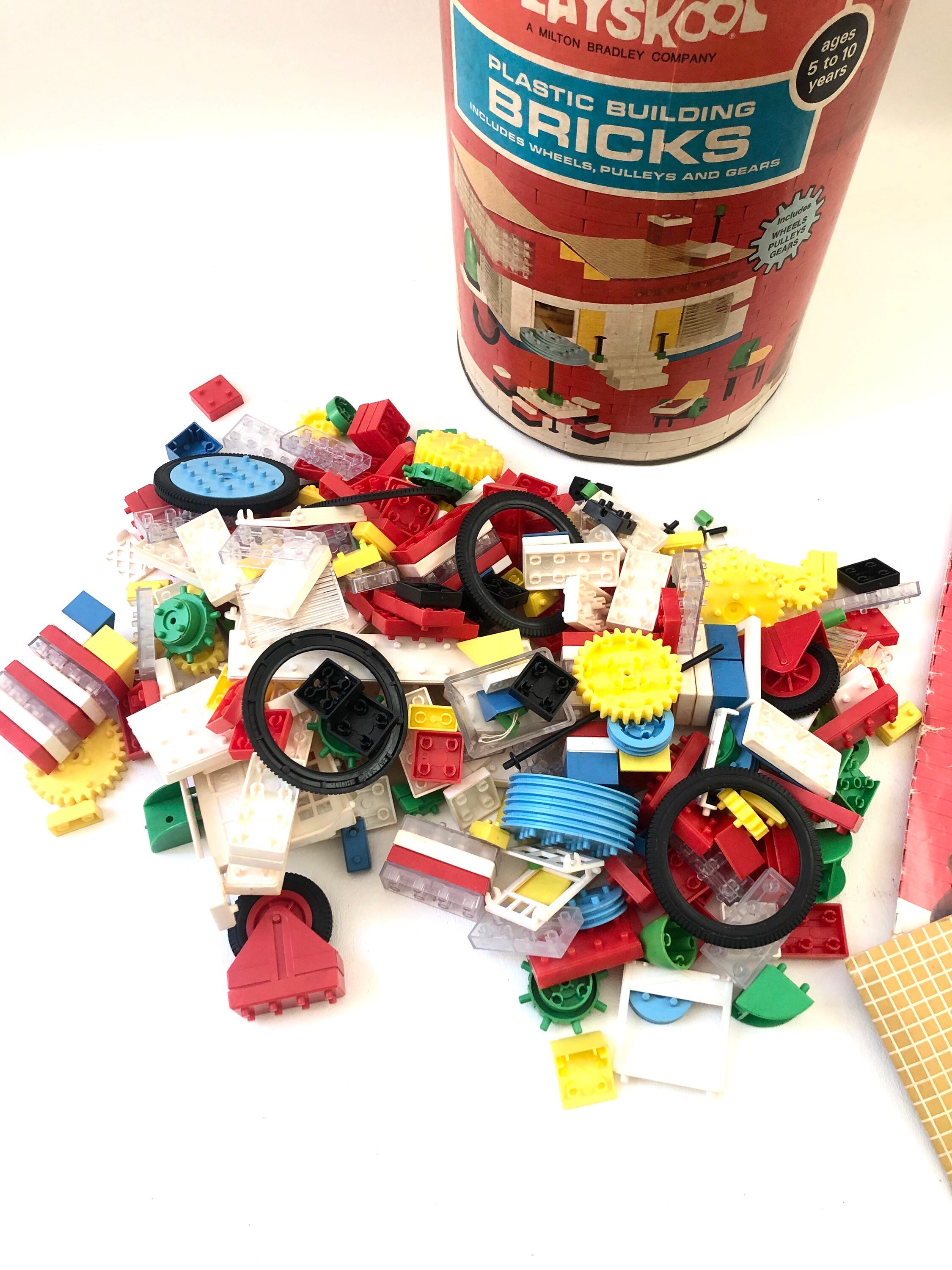 Vintage Playskool Set of Colorful Building Blocks | Etsy