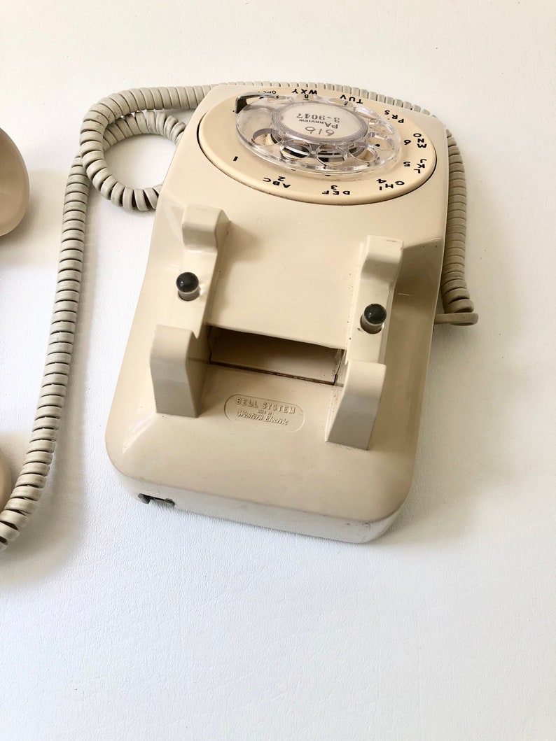 Vintage Cream Rotary Dial Telephone | Etsy