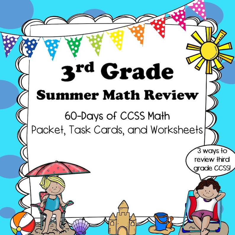 3rd Grade Summer Math Packet | 3rd Grade Summer School Math | 3rd Grade ...