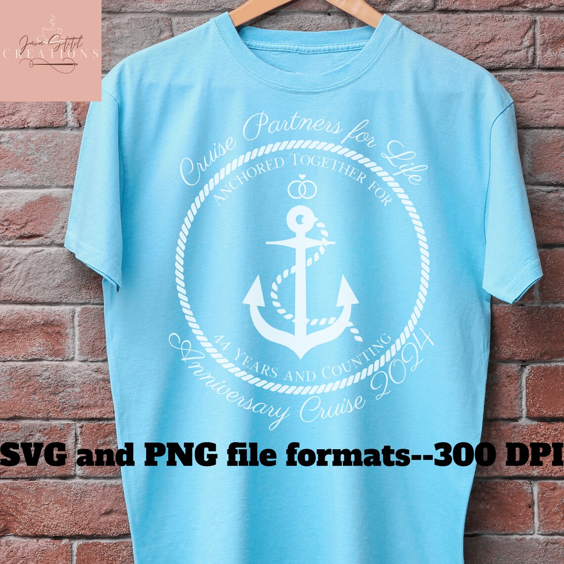 44 Year Anniversary Cruise SVG & PNG, Anniversary Cruise Shirt Svg ...