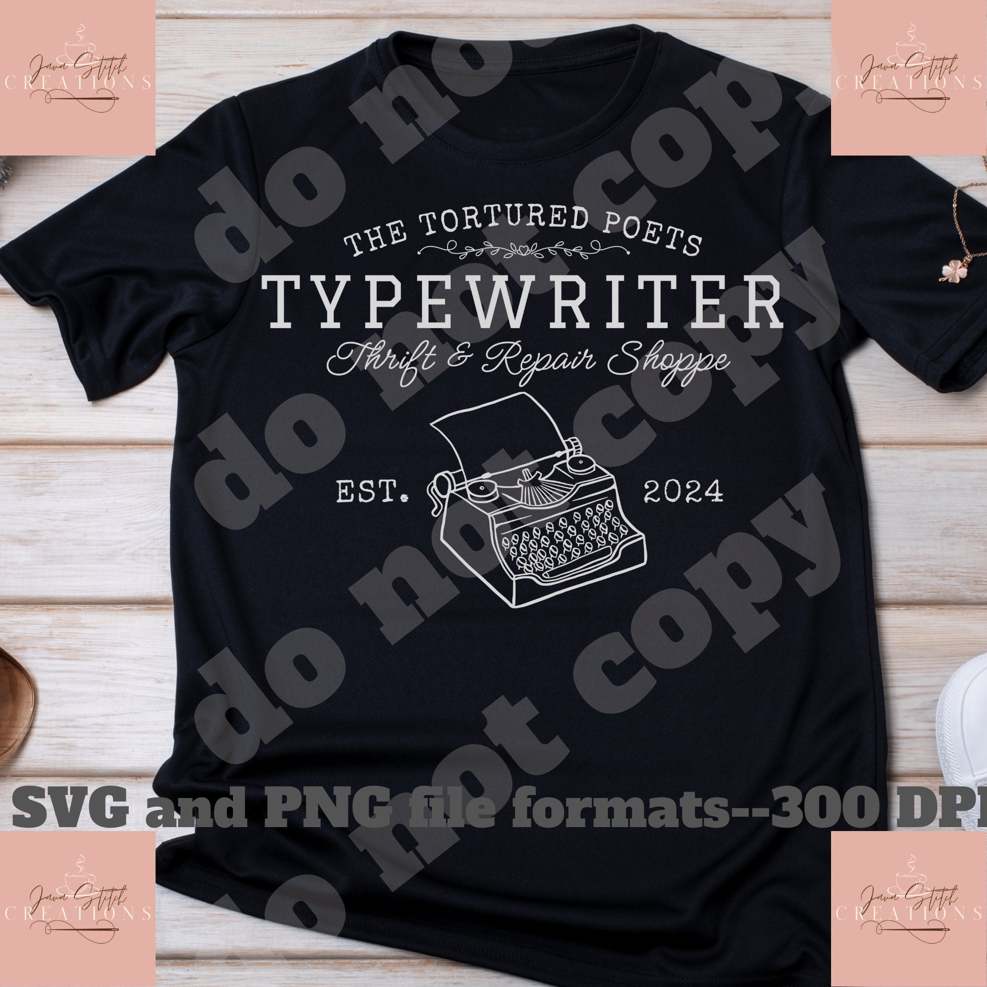 Tortured Poet Department Inspired SVG PNG, Typewriter Svg, Tortured ...