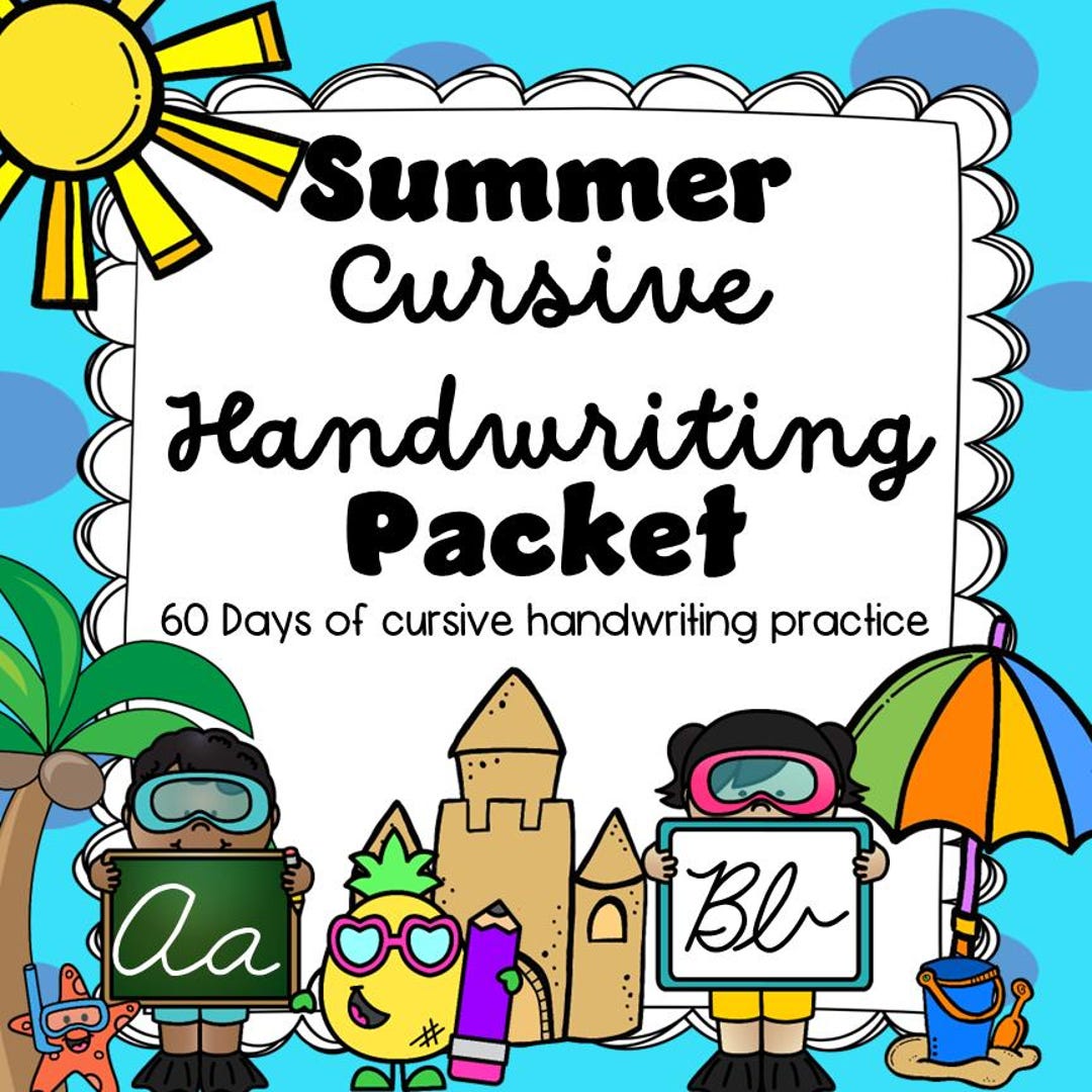 Summer Cursive Packet Journal | 2nd Grade Cursive Practice | 3rd Grade ...