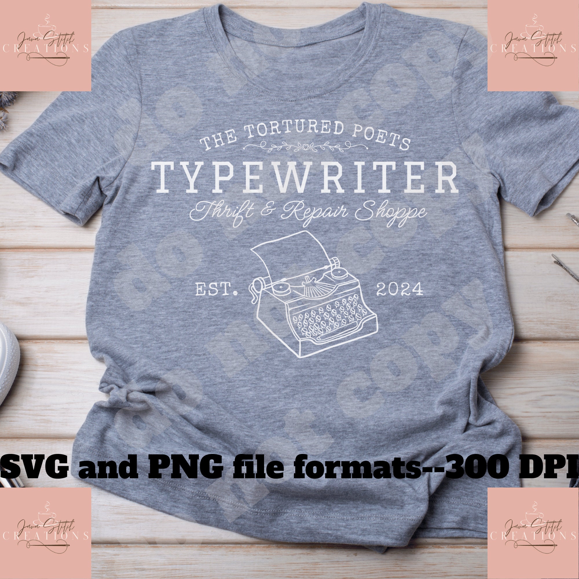 Tortured Poet Department Inspired SVG PNG, Typewriter Svg, Tortured ...