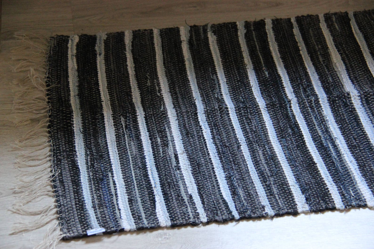 Handmade Denim Woven Rug , Nautical Denim Rug , Woven Loom Rug ...