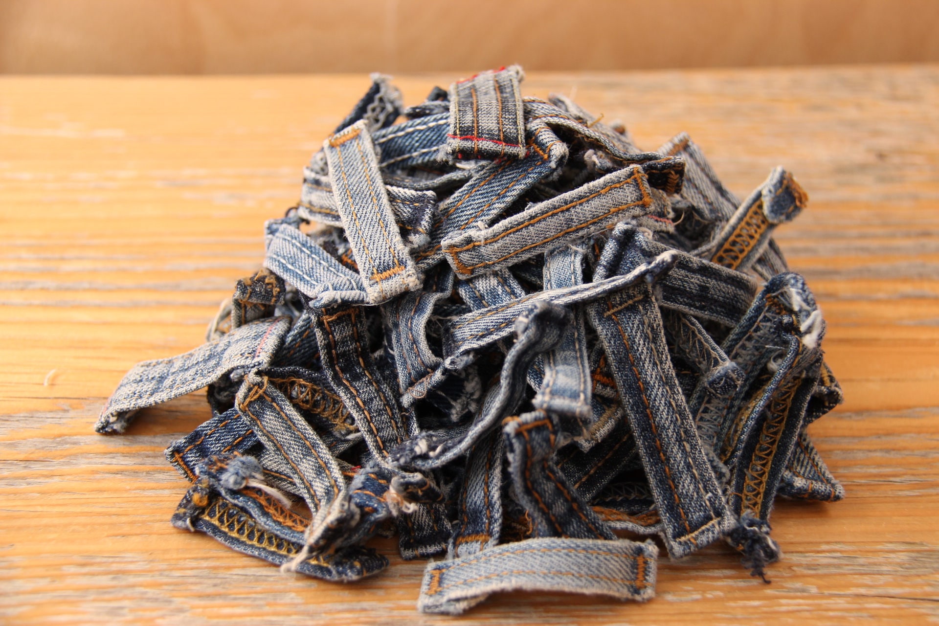 Mixed Bulk Blue Colors Jeans Belt Loops , Denim Belt Loops , Reclaimed ...