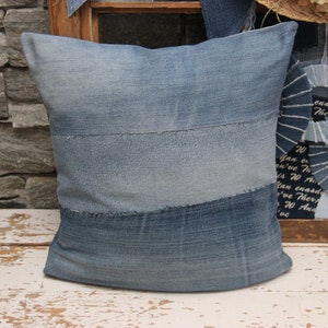 Upcycled Denim Cushion With Welcome Home or Home Letters Embroideries ...