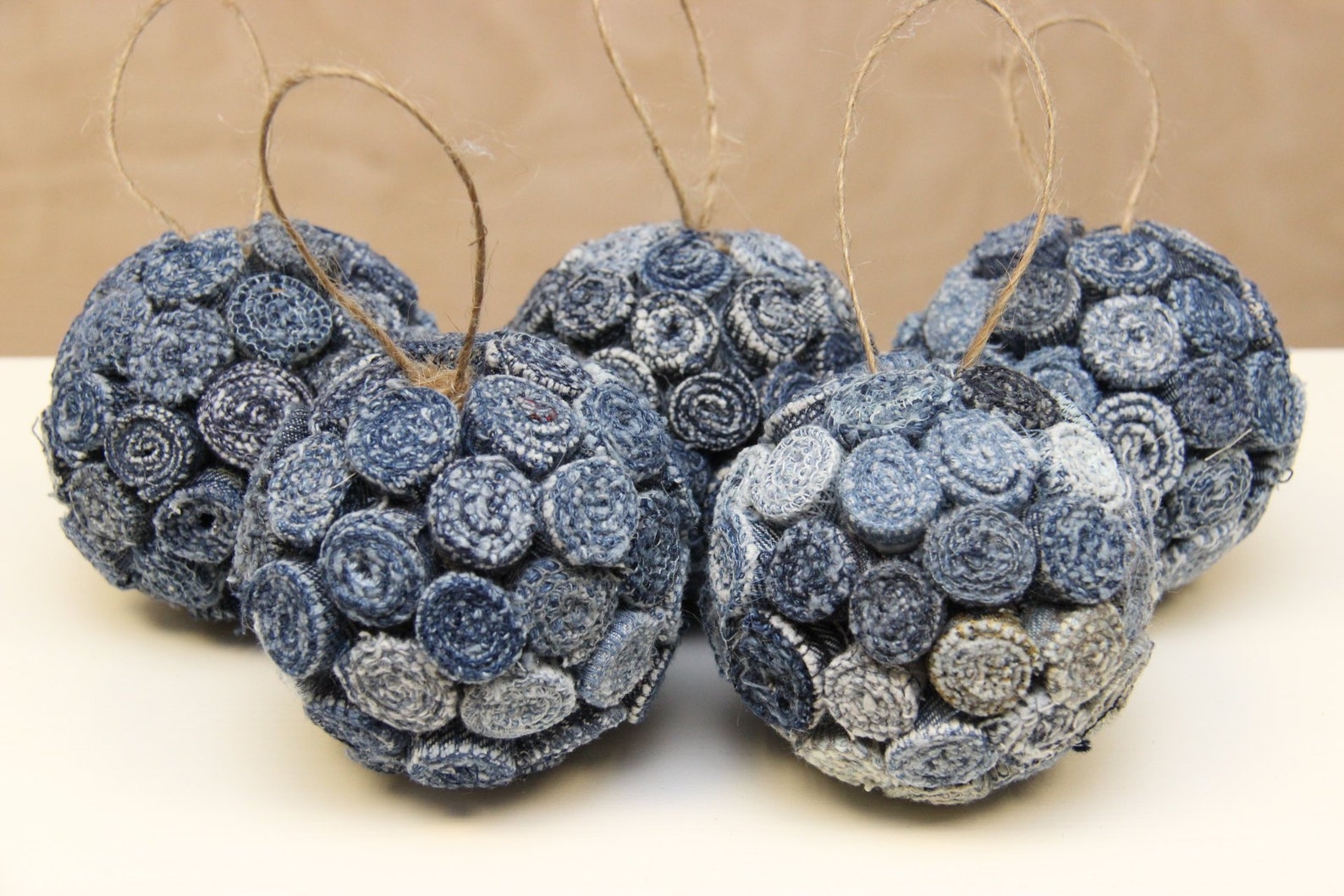 Denim Christmas Tree Decorations Christmas Tree Baubles - Etsy