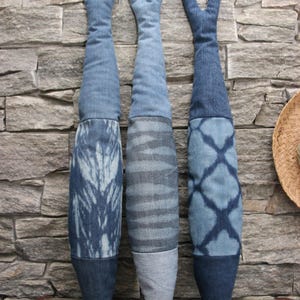 Large Stuffed Recycled Denim Shibori Fish Decor , Upcycled Denim Fish ...