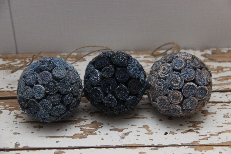 Denim Christmas Tree Decorations Christmas Tree Baubles - Etsy