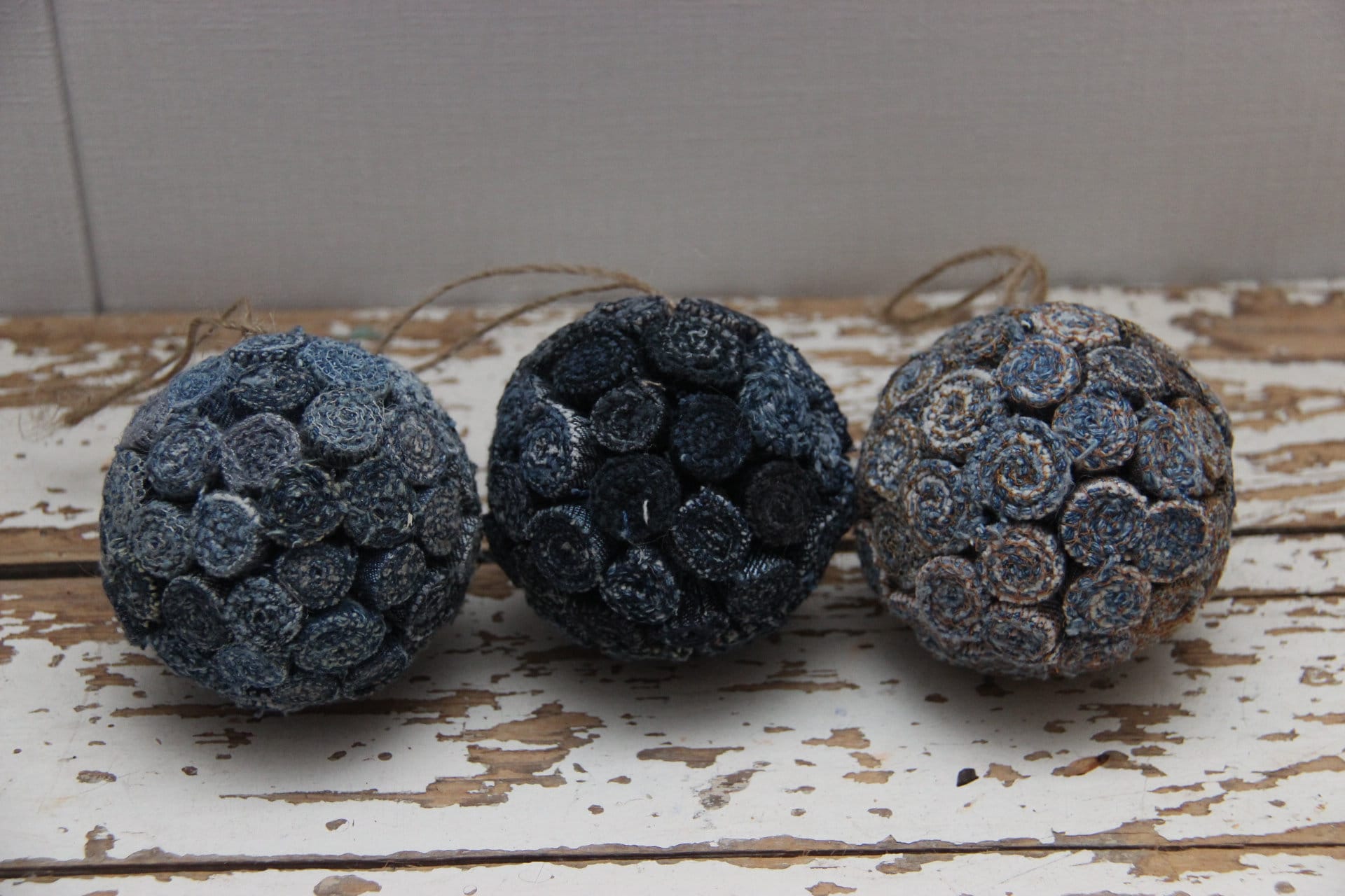 Denim Christmas Tree Decorations Christmas Tree Baubles - Etsy