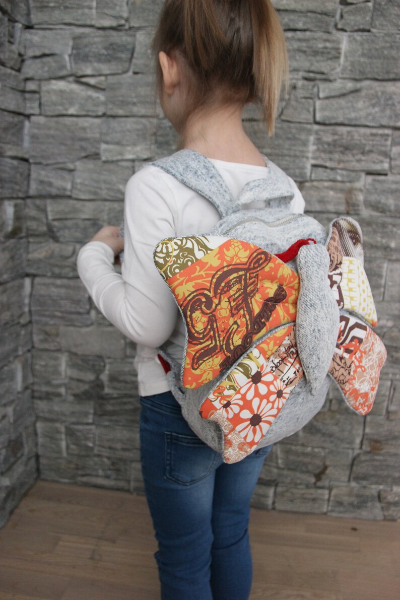 Upcycled Denim Butterfly Backpack Forpreschooler , Acid Wash Denim ...